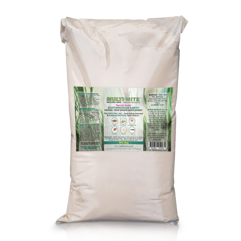 Diatomaceous Earth DE FEED Grade Parasite Powder Red Mite - MULTI MITE ...