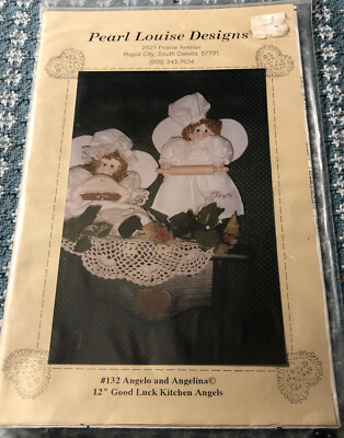 PEARL LOUISE DESIGNS Vintage 12” Good Luck Kitchen Angels #132 NIP ...