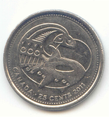 Canada 2011 Canadian Quarter Twenty-five Cent 25c Orca - Killer Whale ...