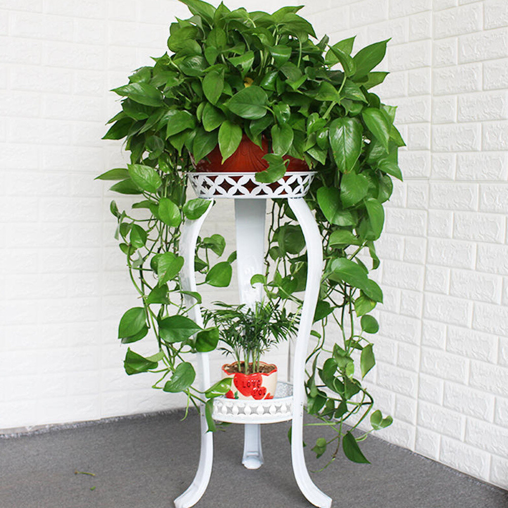 Metal Plant Stands Indoor 2 Tier Tall Plant Stand Modern Flower Pot ...