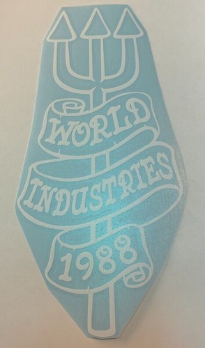 WORLD INDUSTRIES Logo #2 - Die Cut Vinyl Decal Sticker Vintage ...