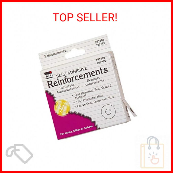 Charles Leonard Paper Hole Reinforcements, Self Adhesive, 1/4 Inch ...