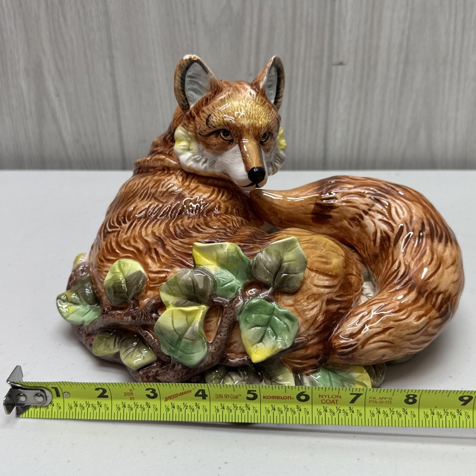 J Wilfred Fox Large Ceramic Figure Laying On Vines **READ** | eBay