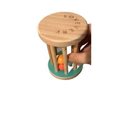 LOVEVERY Wooden Montessori Rolling Rattle Baby Toy Multicolor Balls EUC ...