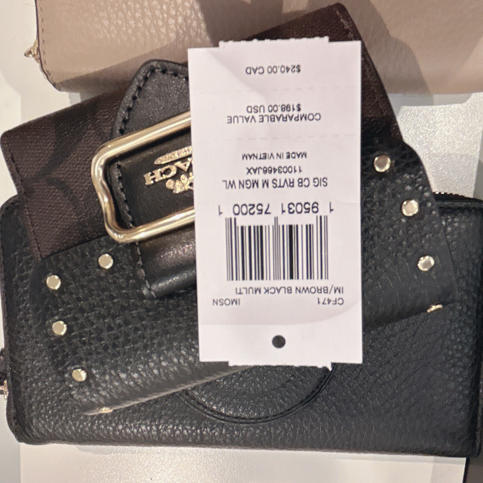 NWT Coach Small Morgan Wallet In Colorblock Signature Canvas With ...