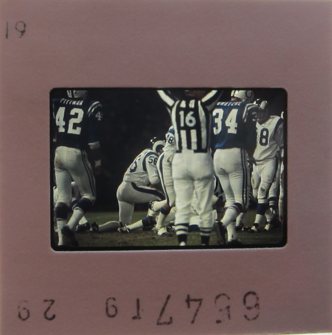 TOM NOWATZKE CHARLIE PITTMAN BALTIMORE COLTS DETROIT LIONS SLIDE 1 | eBay