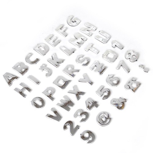 40X 3D Chrome Metal Letter Numbers Emblem Badge Decal Stickers Car ...