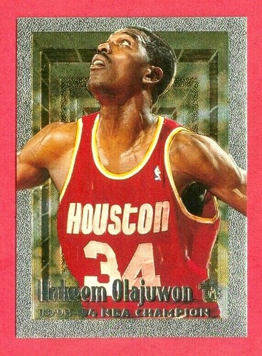 1994-95 TOPPS EMBOSSED (BKB) Hakeem Olajuwon "1993-94 NBA CHAMPION ...
