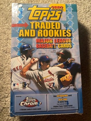 2002 Topps Traded and Rookies MLB Baseball Hobby Box, 24 Packs, FACTORY ...