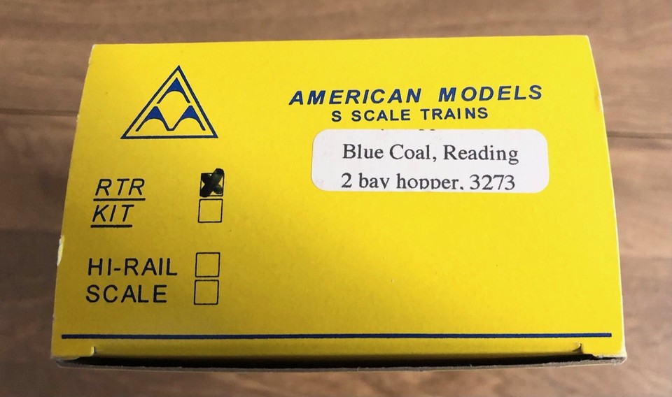 AMERICAN MODELS READING ANTHRACITE BLUE COAL HOPPER #3273 S GAUGE | eBay