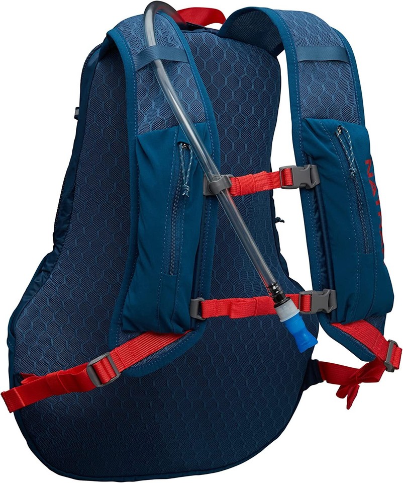 Nathan, Crossover Pack, Marine Blue/Hot Red, 5L - Hydration Backpack ...