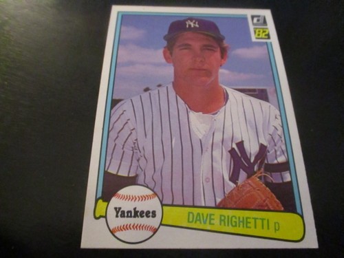 dave righetti (new york yankees - pitcher) 1982 donruss ROOKIE card #73 ...