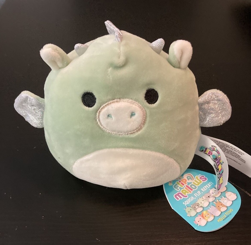 New Squishmallow Flip A Mallow 5" Plush Drew Dragon into Courtney ...
