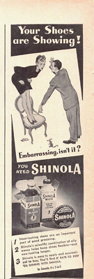 Shinola Woman On Chair Shoe Shine Cream Cleaner Wax Polish Vtg Magazine ...