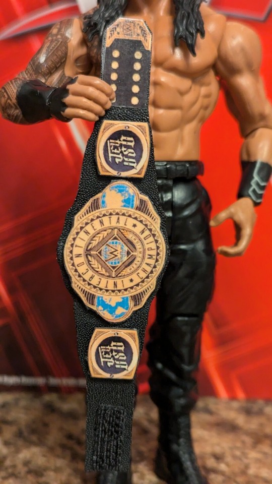 Custom WWE Intercontinental Championship Wrestling Title Belt LEATHER ...