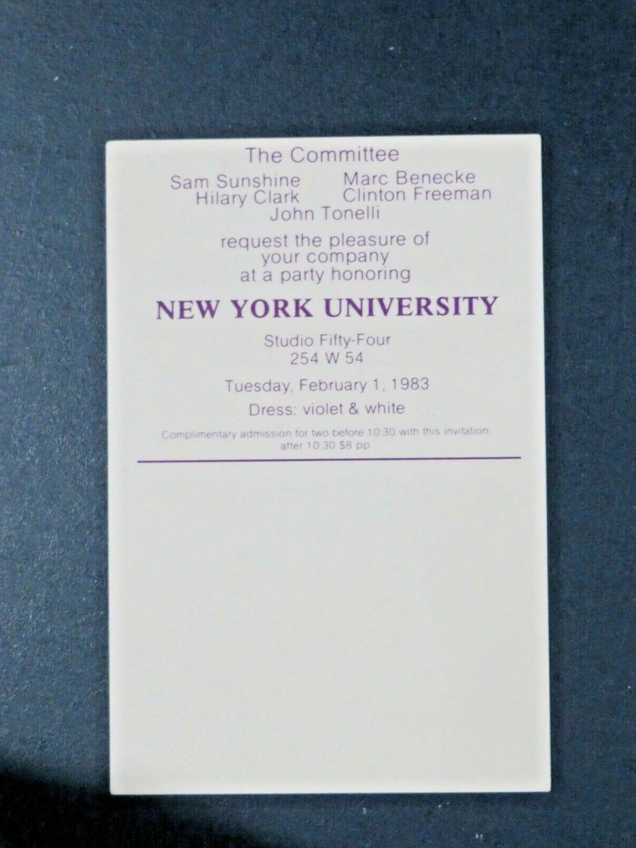 Studio 54 Invitation