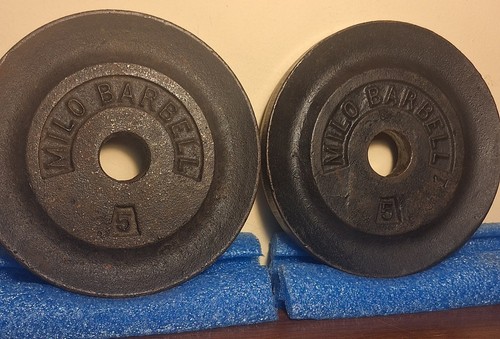 Vintage Milo Barbell Weight Plates 5 Lb (Pair) | eBay