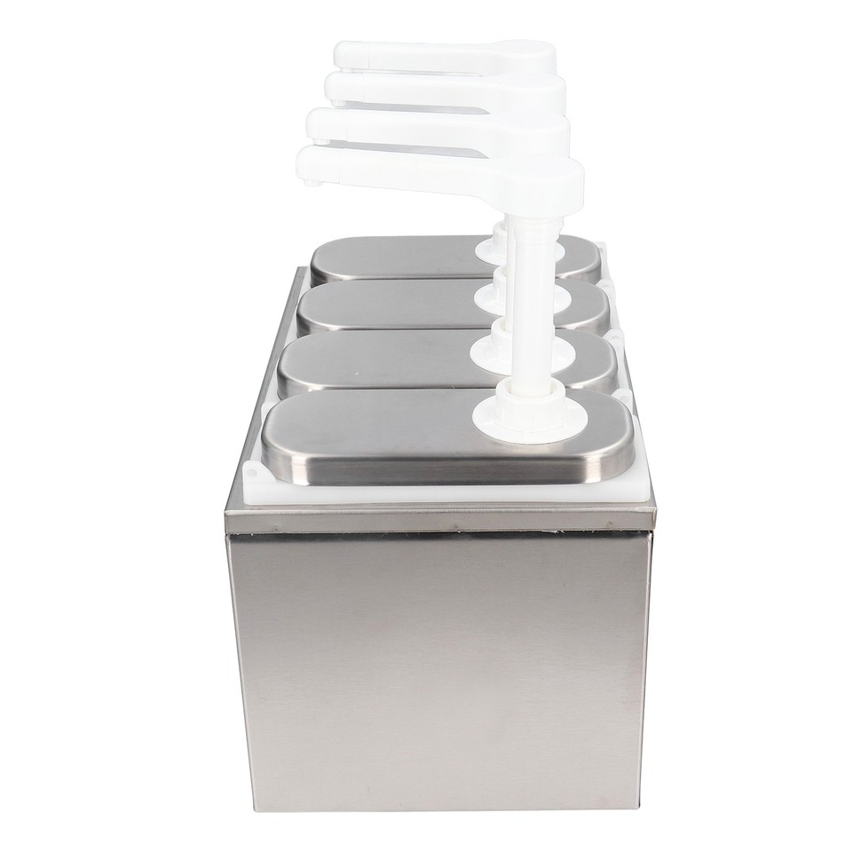 Condiment Squeeze Pump Kit For Kitchen Restaurant 4 Sauce Dispenser ...