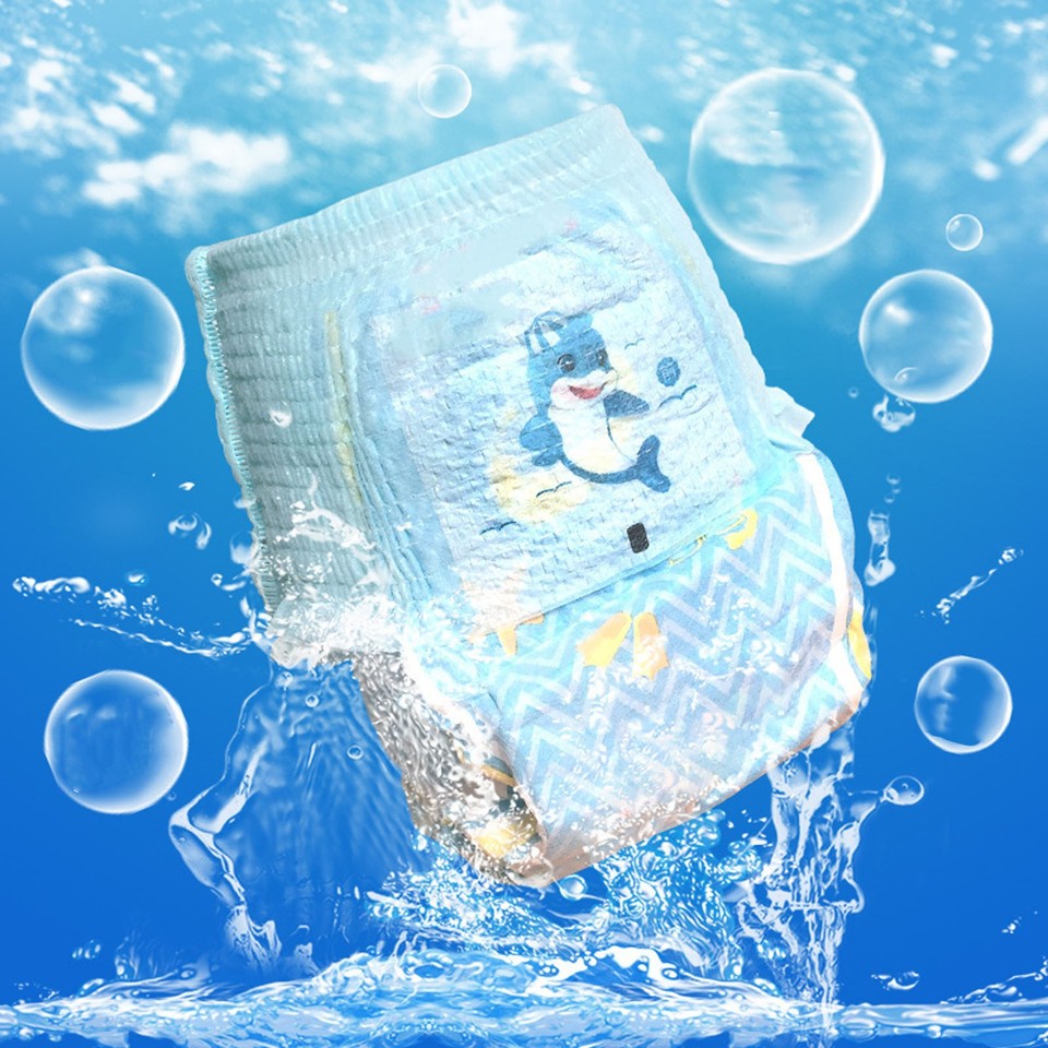 Baby Swimming Diaper 360°s Elastic Waist Leakproof Toddlers Swim Diaper ...