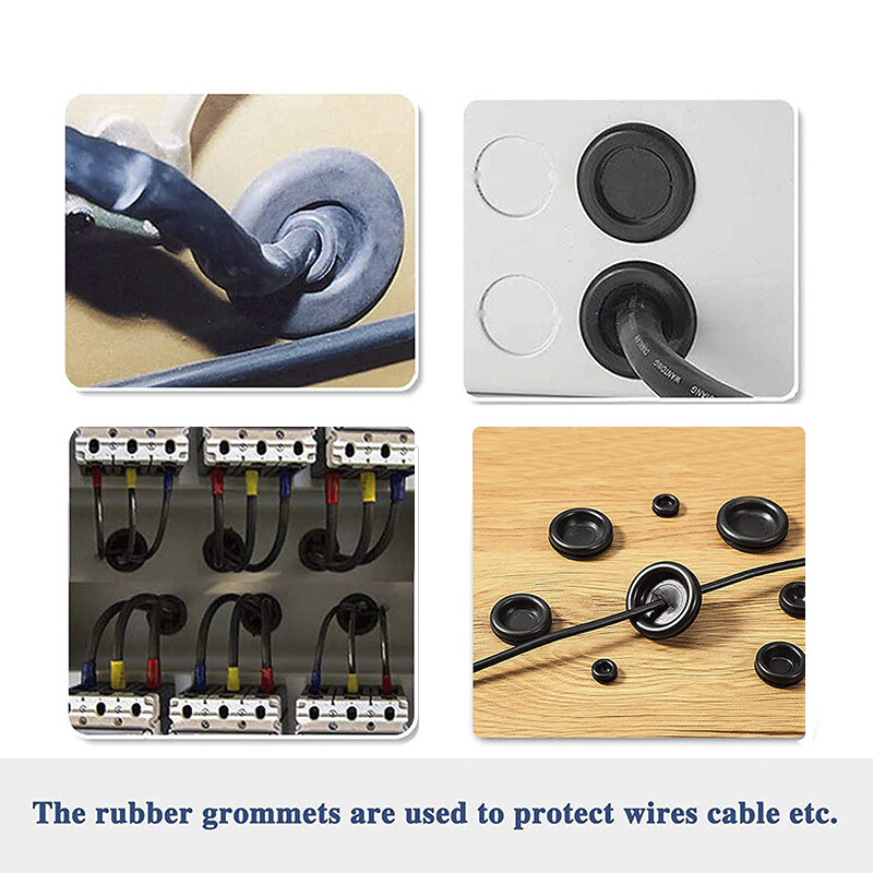 200pcs Rubber Grommet Assortment Sheet Metal Auto Body Electrical Wire ...