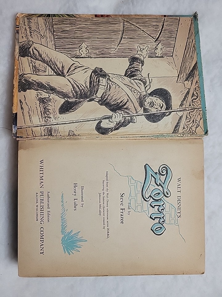 1958 Walt Disney's "ZORRO" Authorized TV Edition / Hardcover Rough ...
