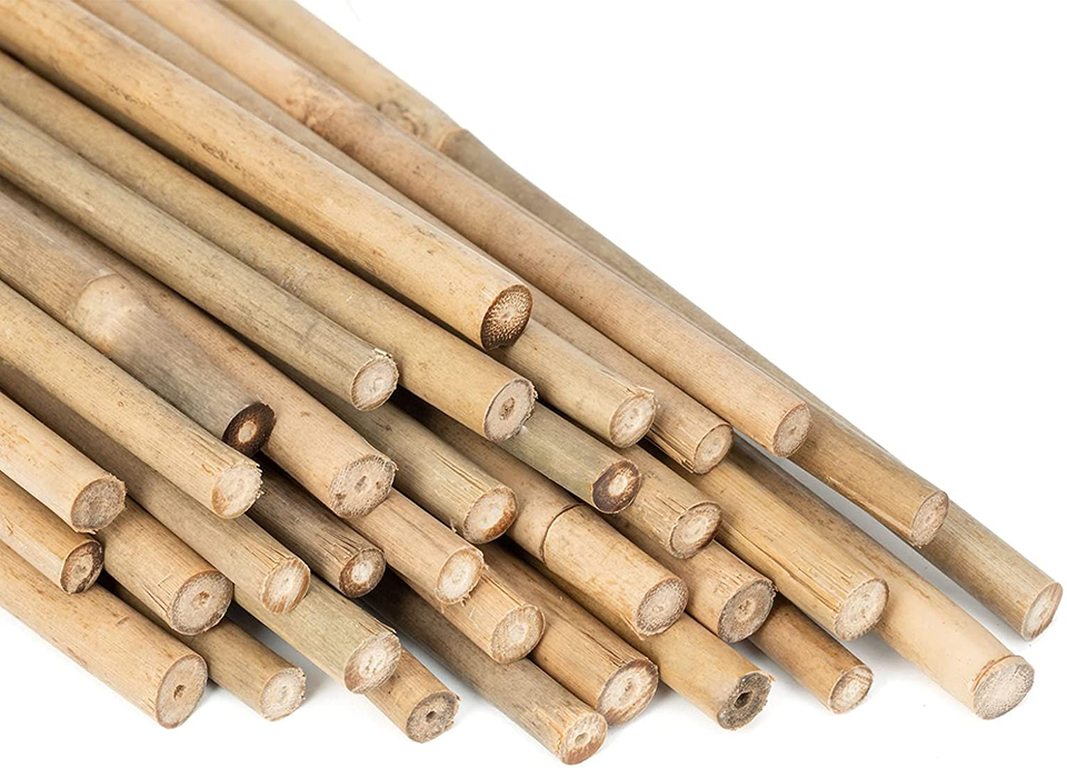 Plant Stakes Natural Garden Bamboo Sticks for Indoor and Outdoor, 20Pcs ...