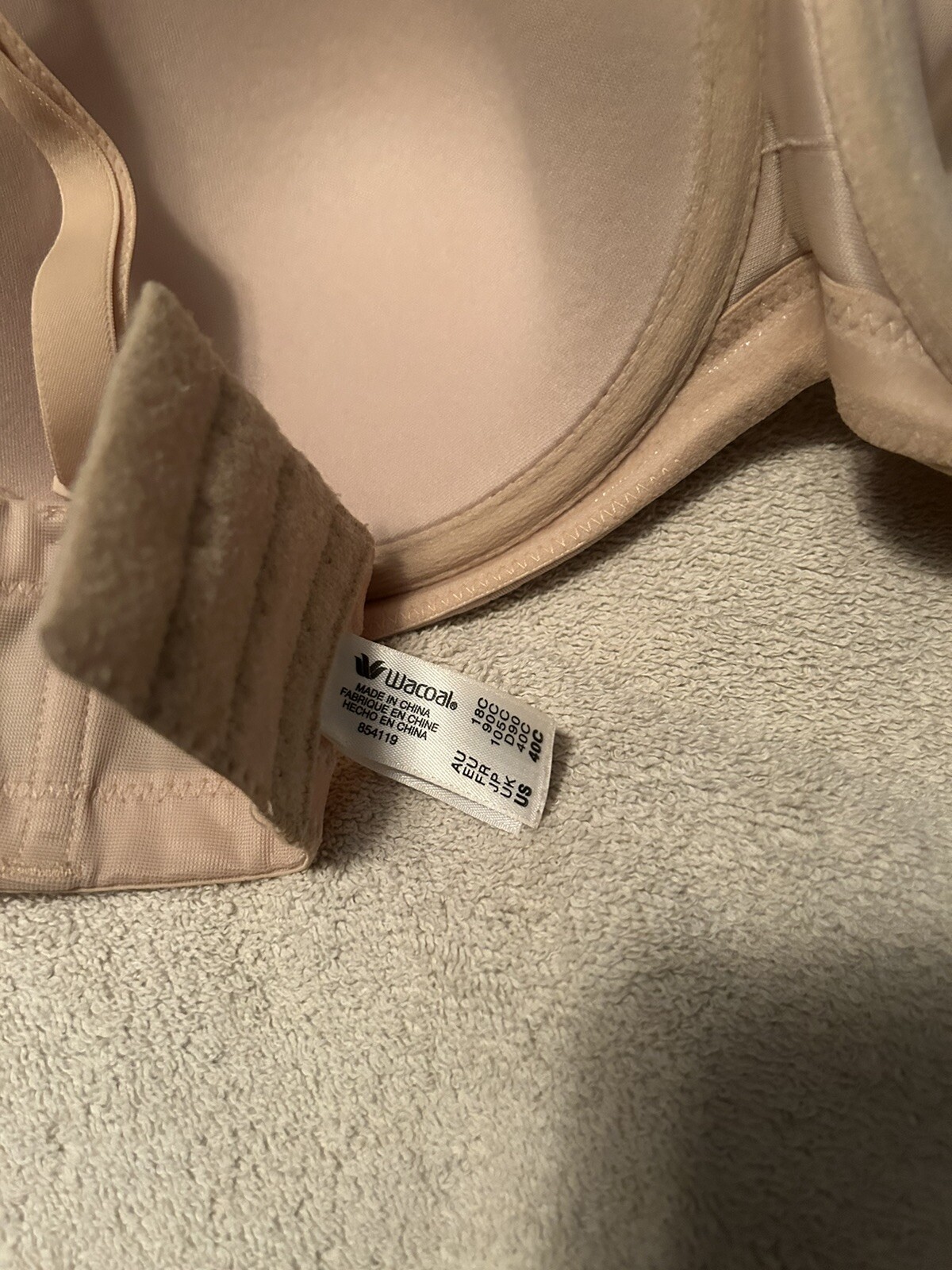 womens Wacoal bra-40C- Pre-owned worn once- nude underwire 854119 | eBay