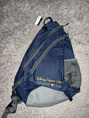 Disney Cruise Line Castaway Club Exclusive Navy Blue Sling Backpack new ...