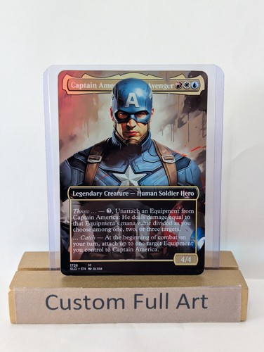 Captain America, First Avenger Foil Custom sticker on bulk MTG ...