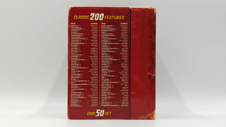 Cult Cinema Collection - 200 B-Movie & Horror Films - Rare DVD 50-Disc ...
