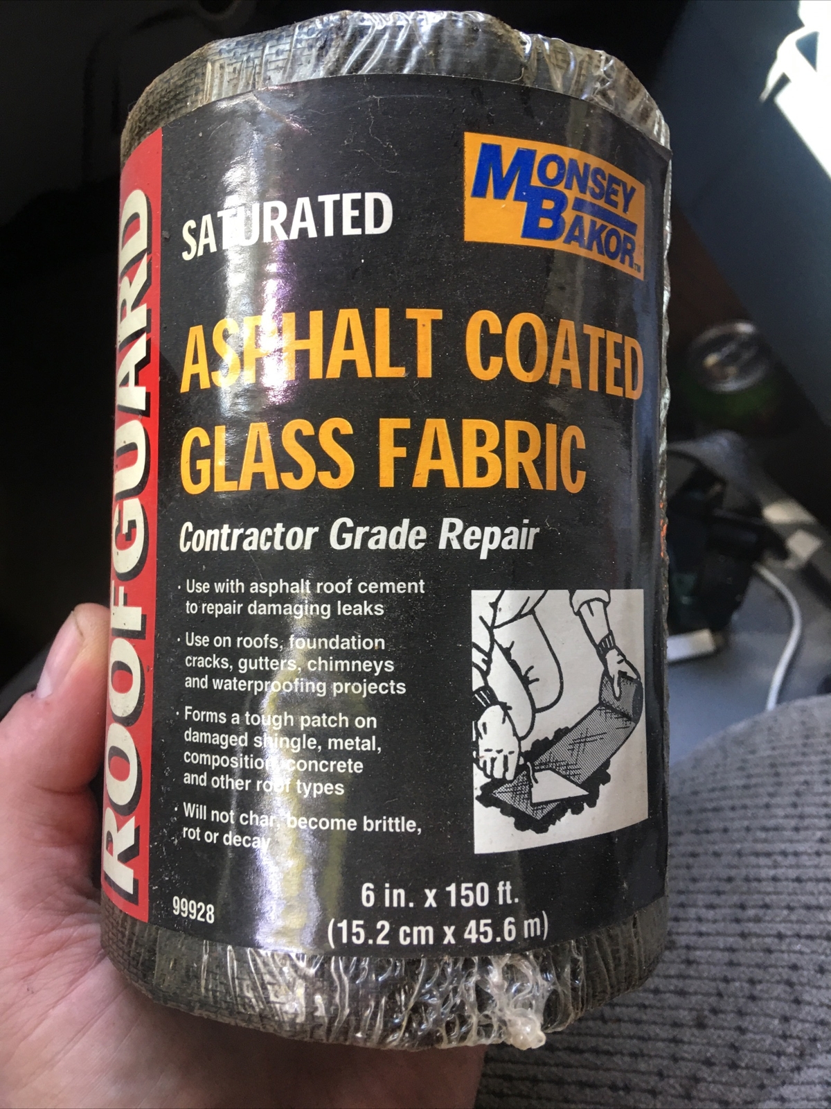 Monsey Bakor Saturated Asphalt Coated Glass Fabric Roofguard 6 in x 150 ...