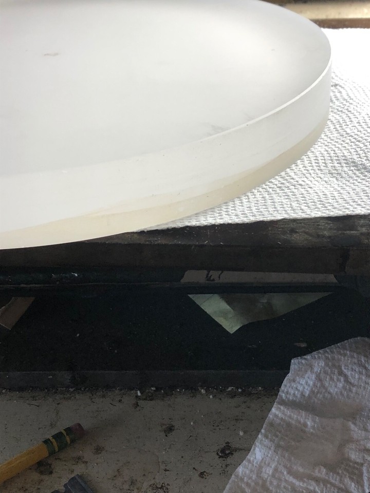 12.5" Pyrex Telescope Mirror, ground finish F5 1.25" Thick. Plus ...