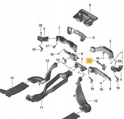 Audi Q5 Glove Box Fresh Air Vent LHD Genuine 8RB 8R1816311 | eBay