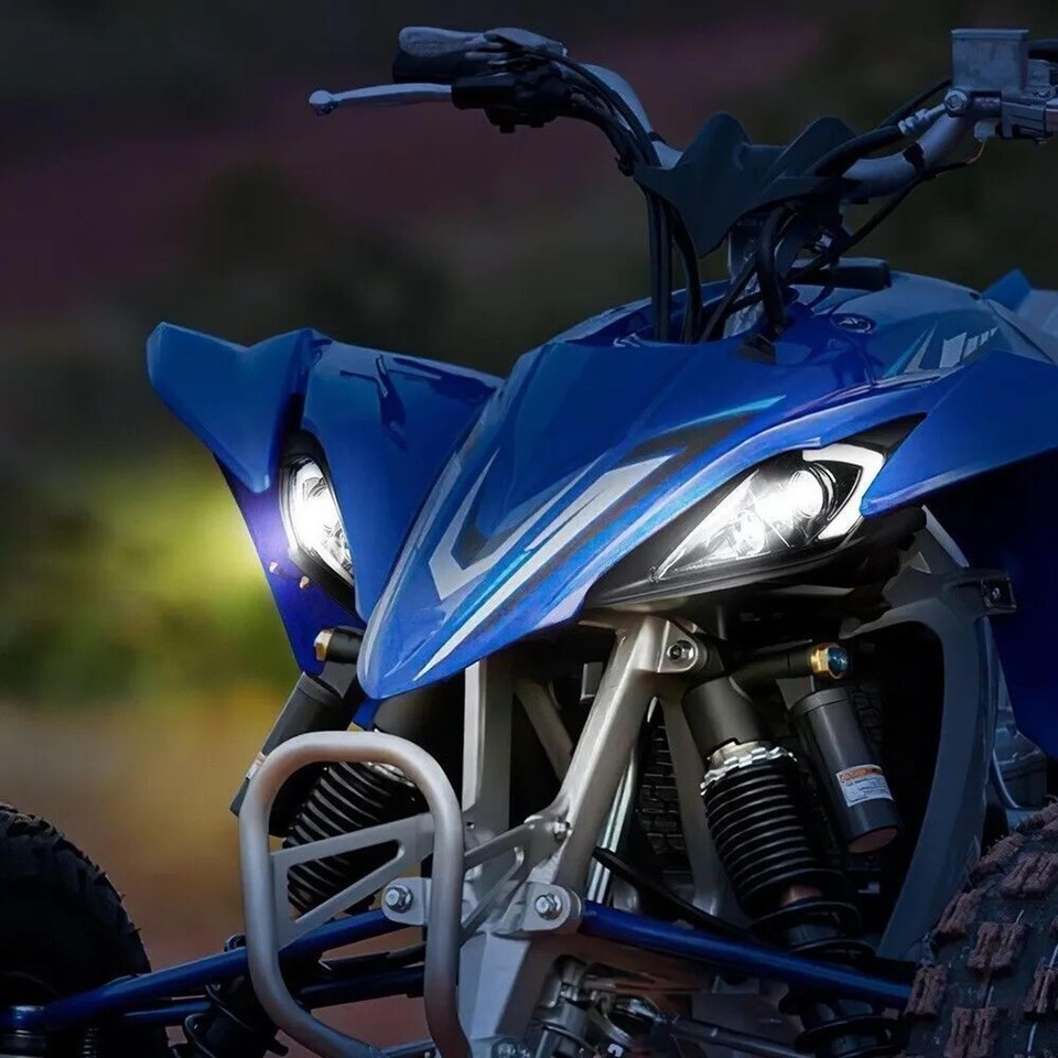 1Pair LED Headlights For YAMAHA RAPTOR 250 350 700 YFZ 450R Wolverine ...