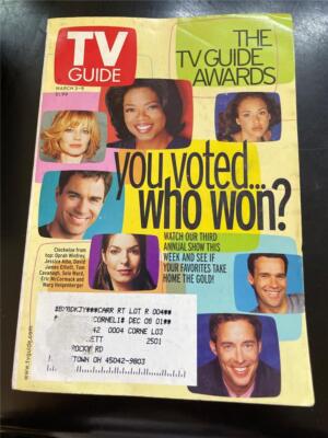 TV Guide March 3-9 2001 3rd Annual TV Guide Awards Cincinnati Edition ...