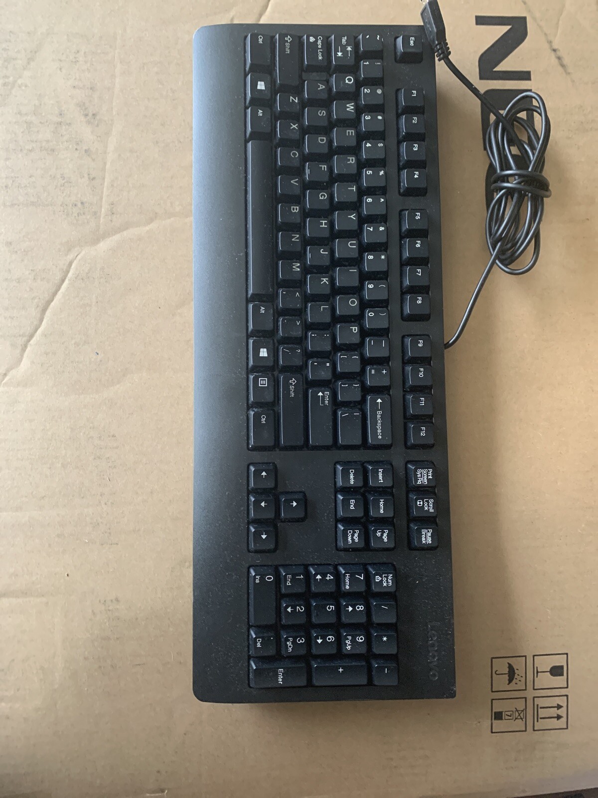 Lenovo 00XH688 Black USB Keyboard + Mouse Wired Standard 5V~100mA KU ...