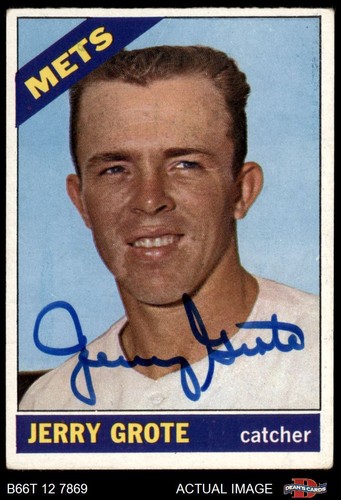 1966 Topps #328 Jerry Grote Mets AUTO Signed | eBay
