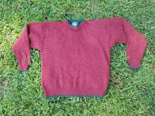 Vintage Woolrich men wool knit hunting pullover sweater brick red XL | eBay