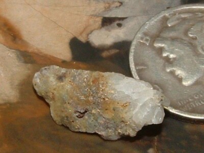 SERPENTINE GOLD QUARTZ SPECIMEN .59 GRAM NATURAL CALIFORNIA GOLD AND ...