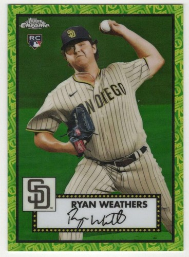 RYAN WEATHERS RC 2021 Topps Chrome Platinum Anniv Refractor /99 Green/Y ...