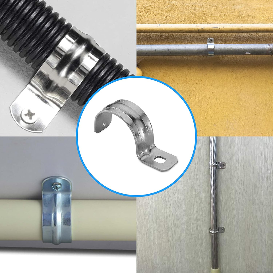 1 Hole 1 Inch Pipe Strap - Reinforced Rib for Extra Strength - Zinc ...