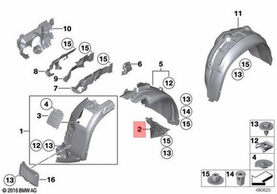 Genuine BMW X1 M3 CRT E84 E90 Cover For Reinforcement On The Right ...