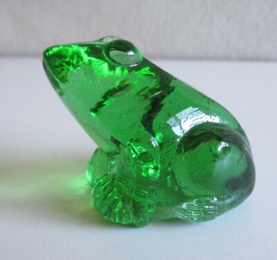 Ganz Green Glass Frog, Made in China with Original Sticker | eBay