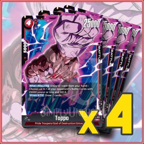 DRAGON BALL SUPER FUSION WORLD: Toppo | Raging Roar FB03-016 SR x4 | eBay