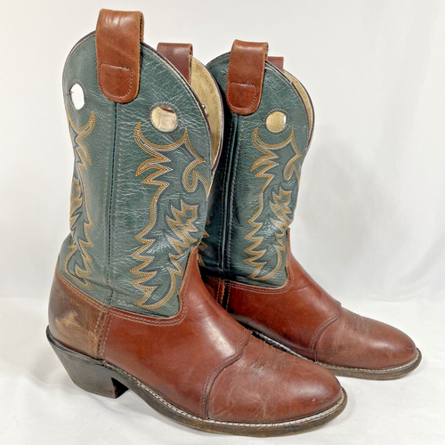 Double-H Buckaroo Western Work Boot Men 12 D 2 Tone Leather 12 Inch ...