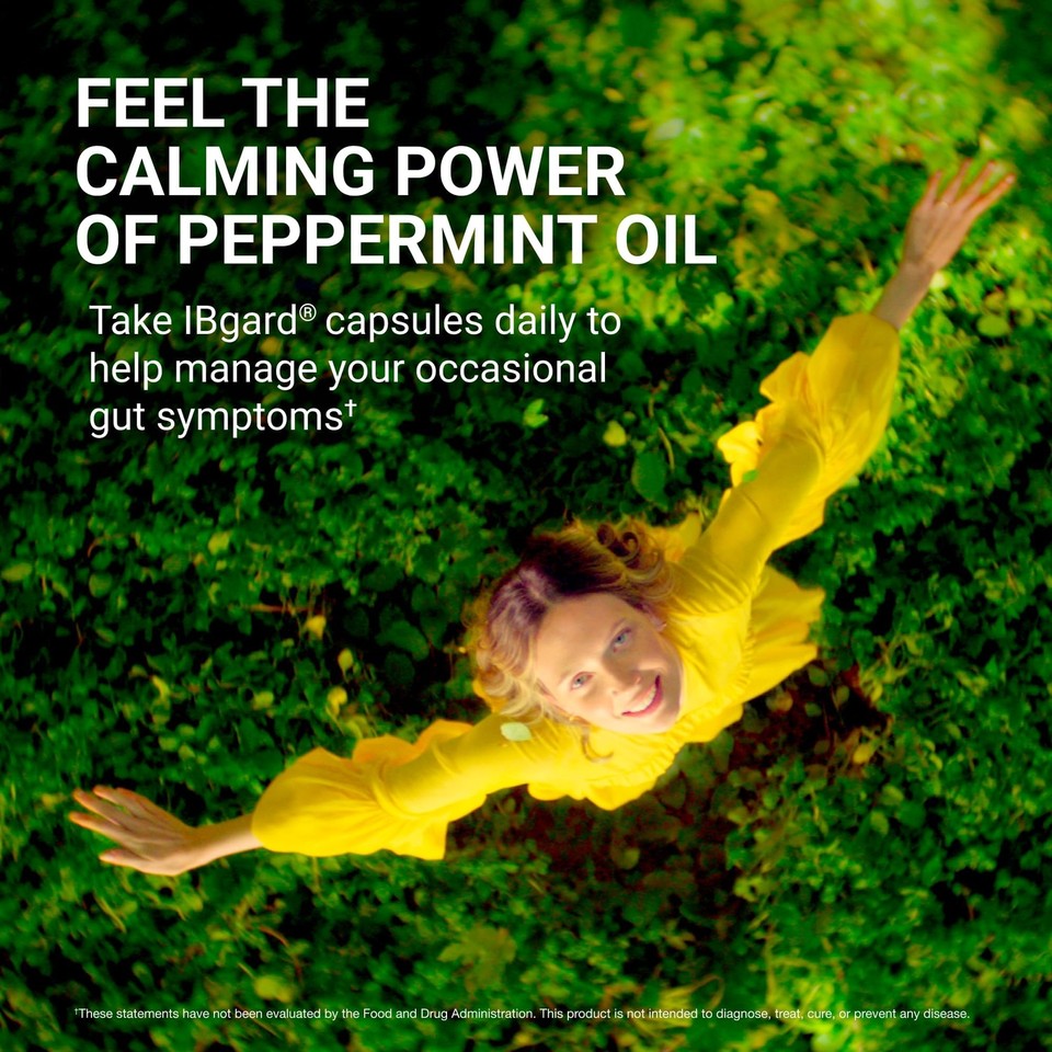 IBgard 48 Count Peppermint Oil Capsules for Daily Gut Health and IBS ...