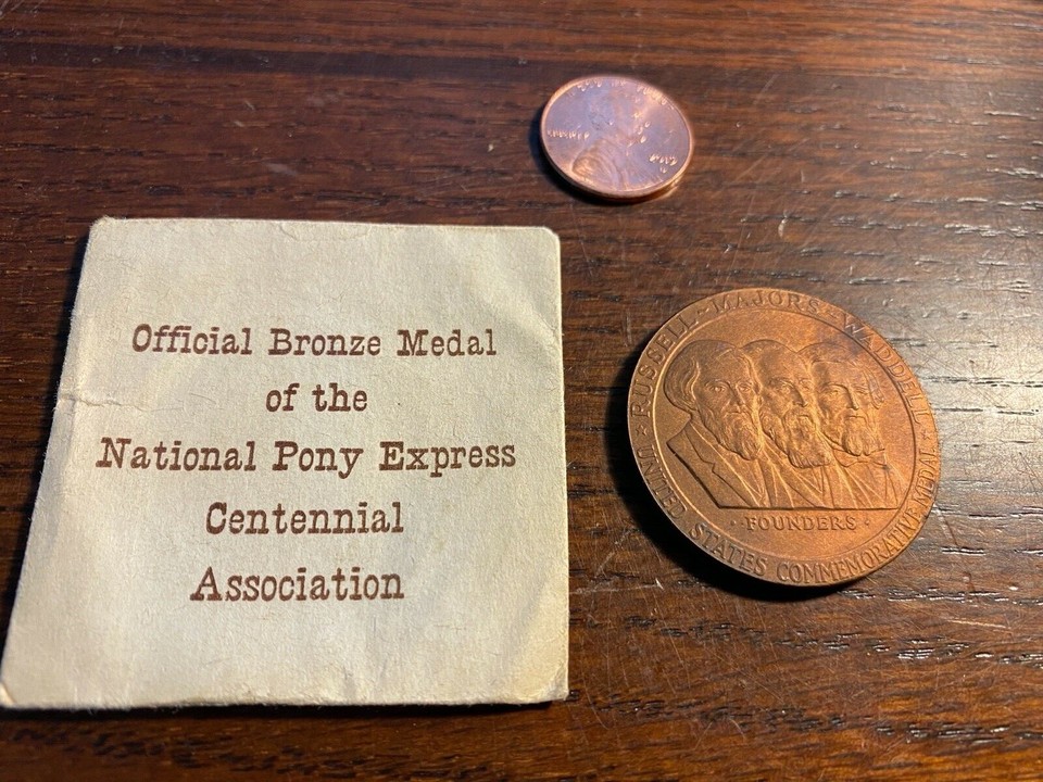 1960 National Pony Express Centennial Bronze Medal | eBay