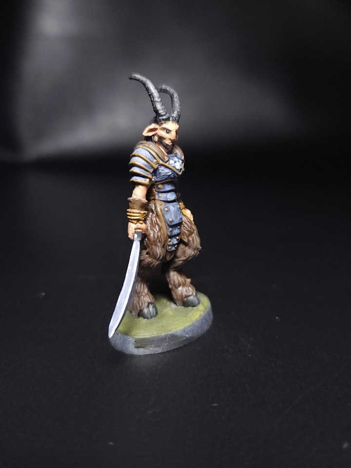 Satyr Warrior, Reaper Bones Black, Reaper Miniatures, D&D Fantasy Model ...
