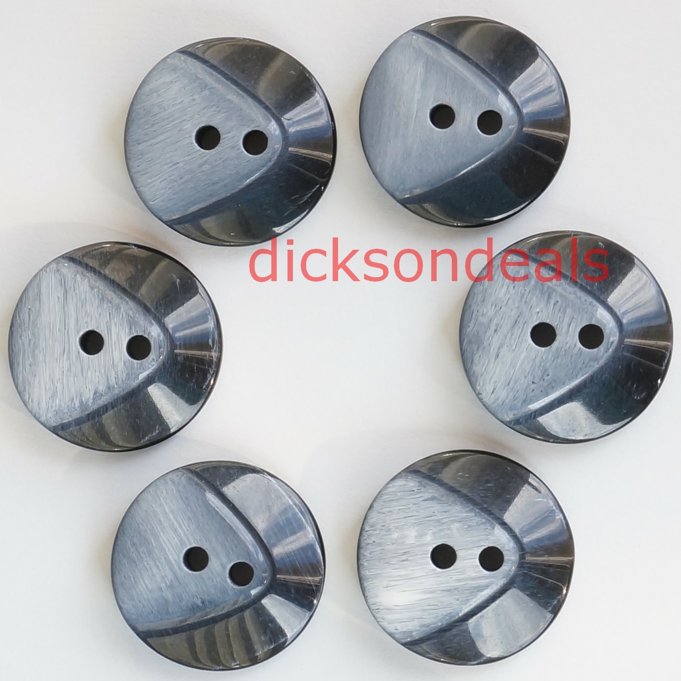 6 Chunky Buttons 2 Hole 18mm 20mm 25mm Grey Red Navy Green Purple Beige ...