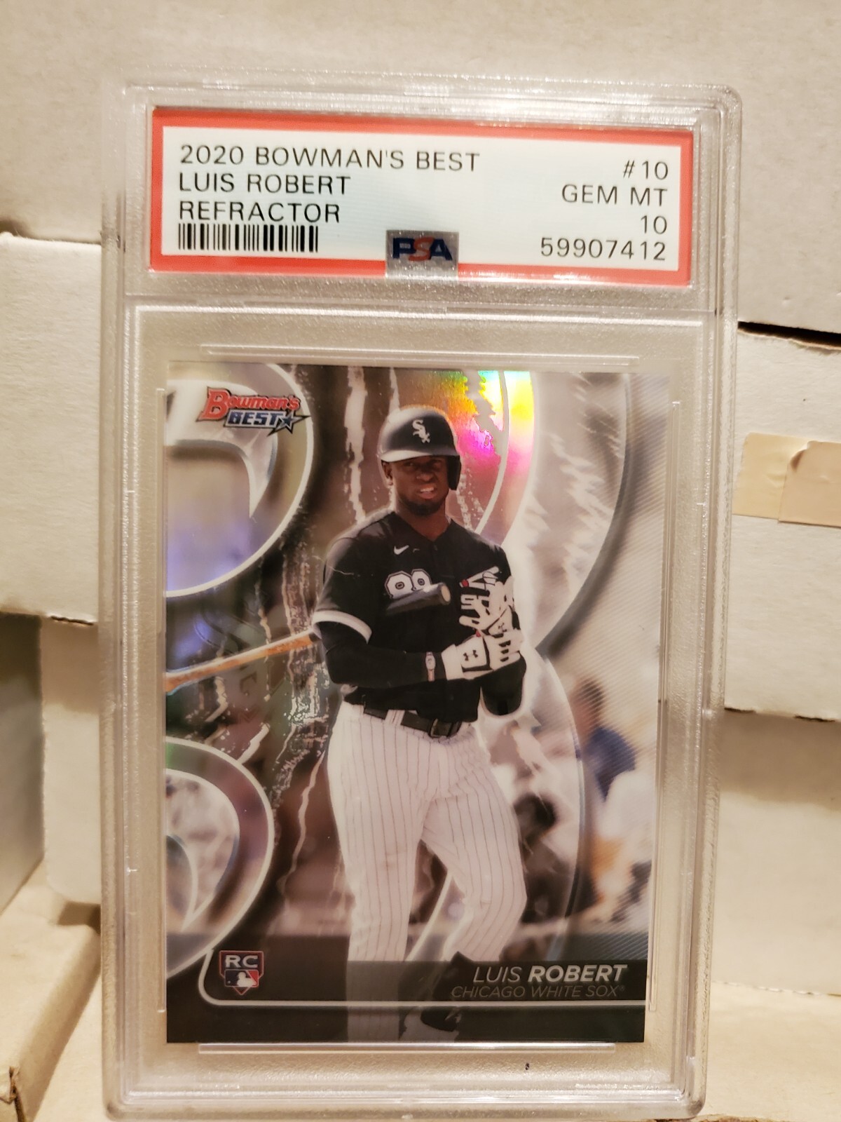 Luis Robert 2020 Bowman's Best #10 Refractor Rookie Card RC PSA 10 Gem ...